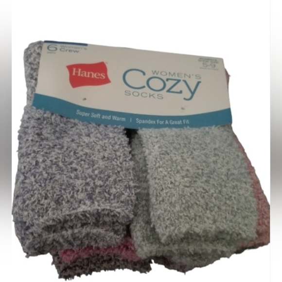 Hanes | Accessories | Hanes Cozy Crew Socks 6 Pack | Poshmark